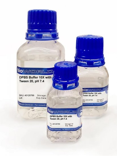 DPBS Buffer 10X without Ca and Mg, with Tween 20, pH 7.4 | bioWORLD