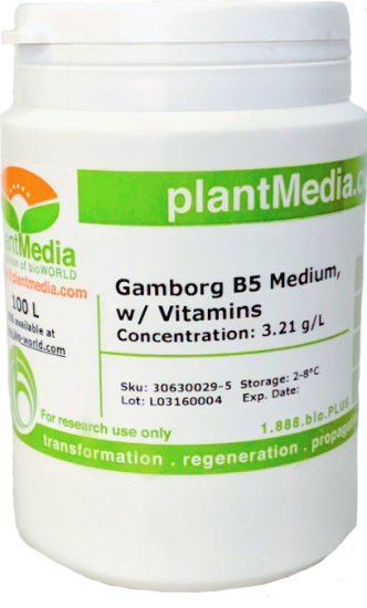 Gamborg B5 Medium, w/ Vitamins | Plant Tissue Culture | bioWORLD