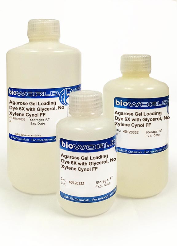 Agarose Gel Loading Dye 6X with Glycerol, No Xylene Cynol FF | bioWORLD